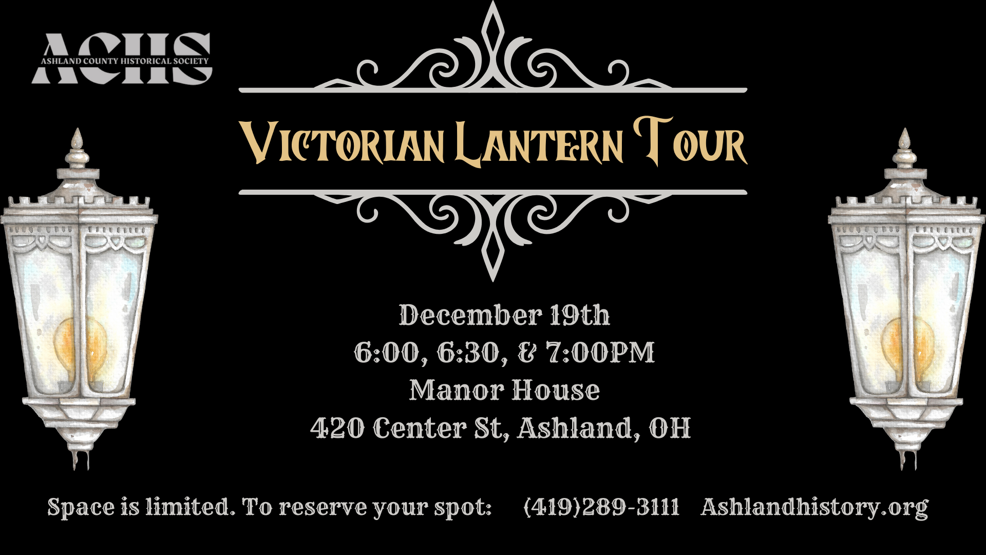Victorian Lantern Tour - Ashland County Historical Society